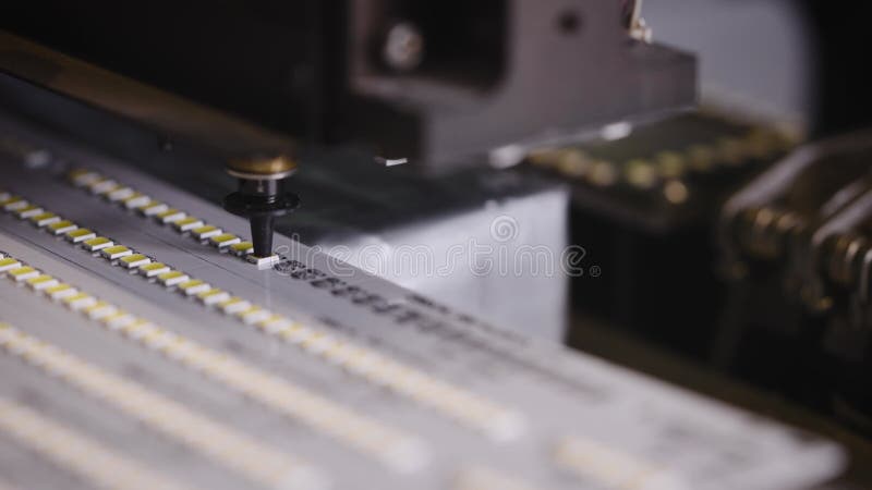 Macro Photography of the LED Panel Manufacturing Process. a High ...