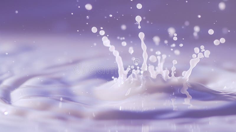 Macro Photography of Milk Drops Falling and Splashing Onto the Surface ...