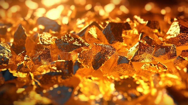 Macro Photography of Precious Gold Texture. Generative AI. Stock ...