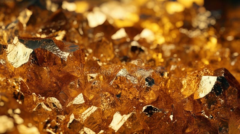 Macro Photography of Precious Gold Texture. Generative AI. Stock ...