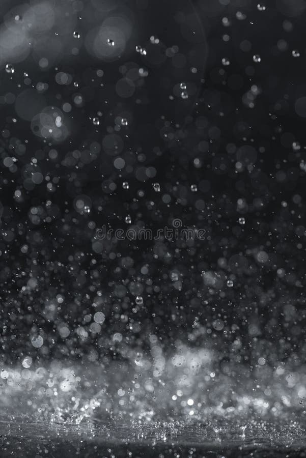 Macro Photography of Rain on a Black Background. Stock Photo - Image of ...
