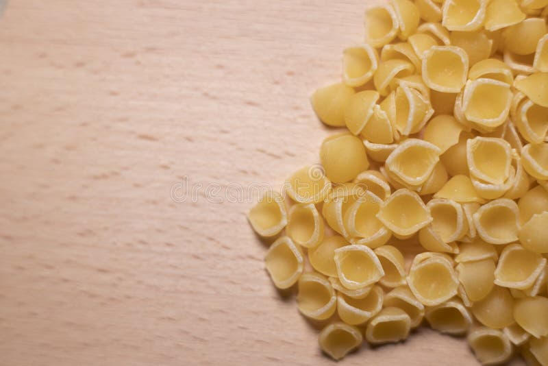 Macro Photography of Raw Italian Pasta in the Shape of a Shell Stock ...