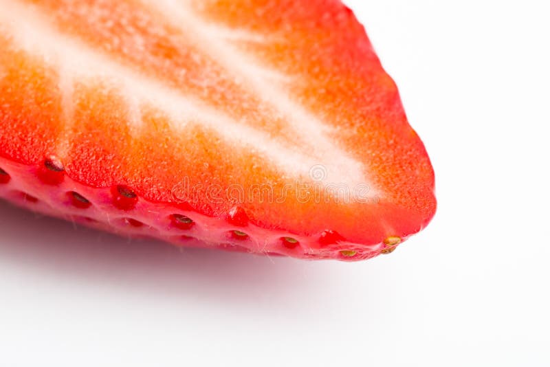 Macro Photography of Sliced Strawberry Stock Photo - Image of juicy ...