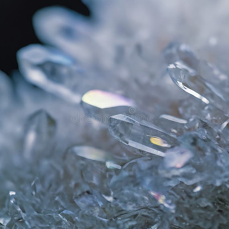 Macro Photography of White Crystals Stock Image - Image of transparent ...