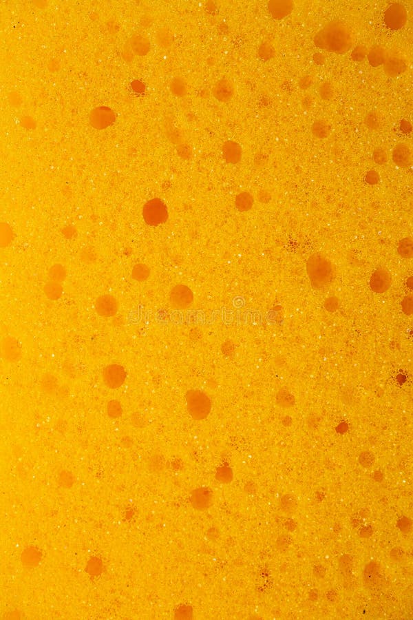 Macro Photography of Yellow Foam. Sponge Texture Stock Image - Image of ...