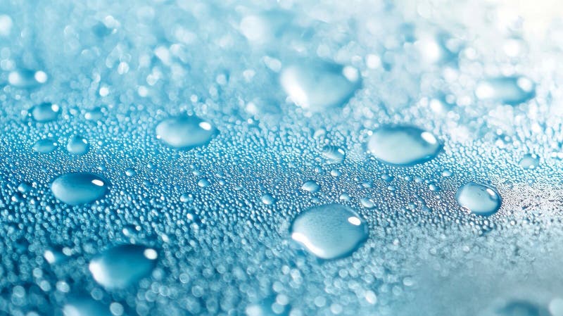 In this Macro Picture, Micro Blue Particles are Floating in Liquid ...