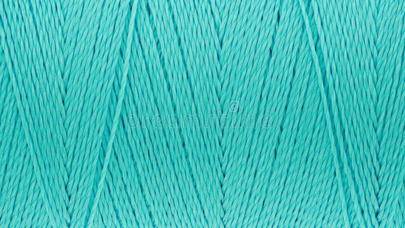 Macro Picture of Thread Texture Turquoise Color Background Stock Photo ...