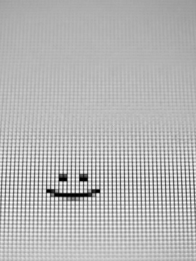 B&W MACRO: Pixel Level Smiley Face Symbol Stock Photo - Image of ...