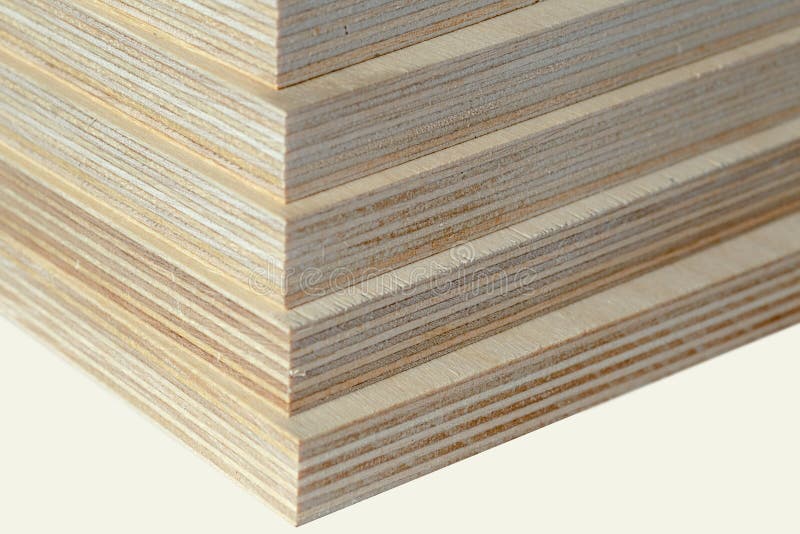 Macro Plywood Boards Stacked Stock Image - Image of construction ...