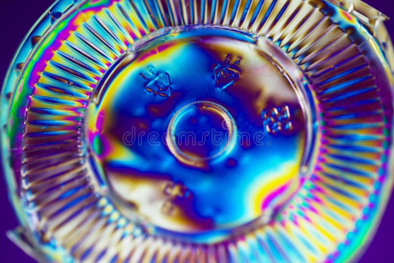 Macro Polarised Image of Bottom of Plastic Cup Stock Image - Image of ...