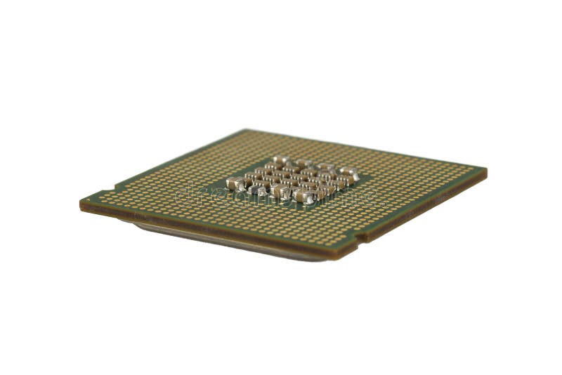 Macro of Processor, Isolated of White Stock Photo - Image of industry ...