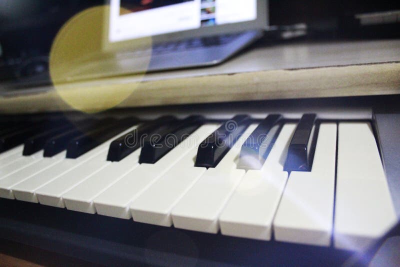 Macro of a Professional DJ Keyboard in a Music Studio Stock Photo ...