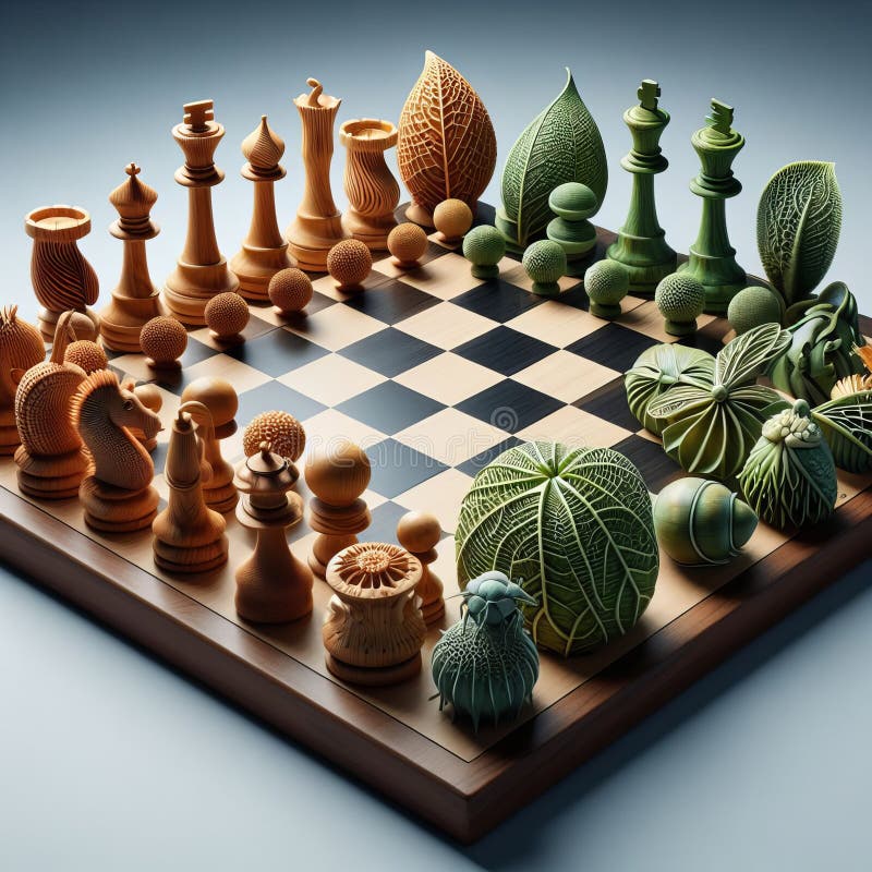 Macro Realism Chess a Chess Set with Oversized, Hyper Realist Stock ...