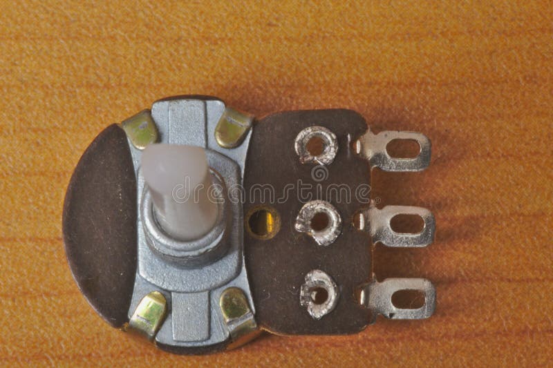 Rear View of a Rotary Potentiometer Stock Photo - Image of electronic ...