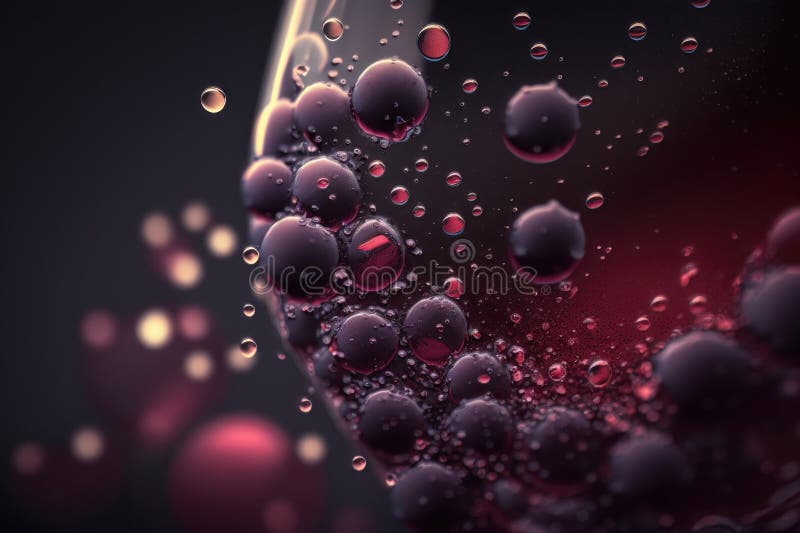 Macro Red Wine on Black Background, Abstract Splashing. AI Generation ...