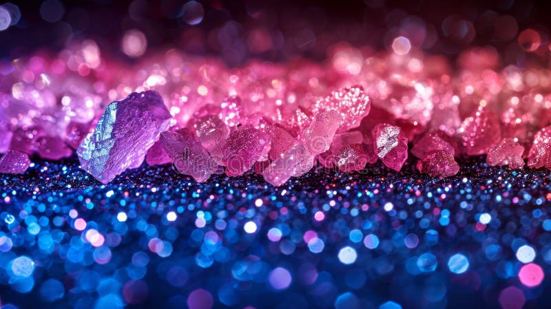 A Macro Reflection of Sparkling Sand Grains in Vivid Colors. Stock ...