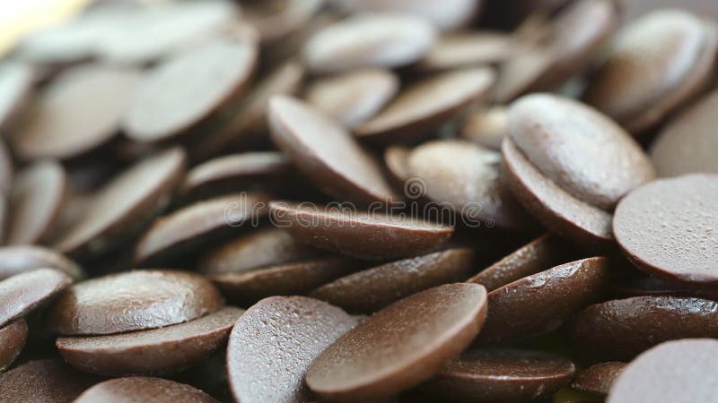 Rotation Video Shooting, Chocolate is Compressed into Tablets. for Easy ...