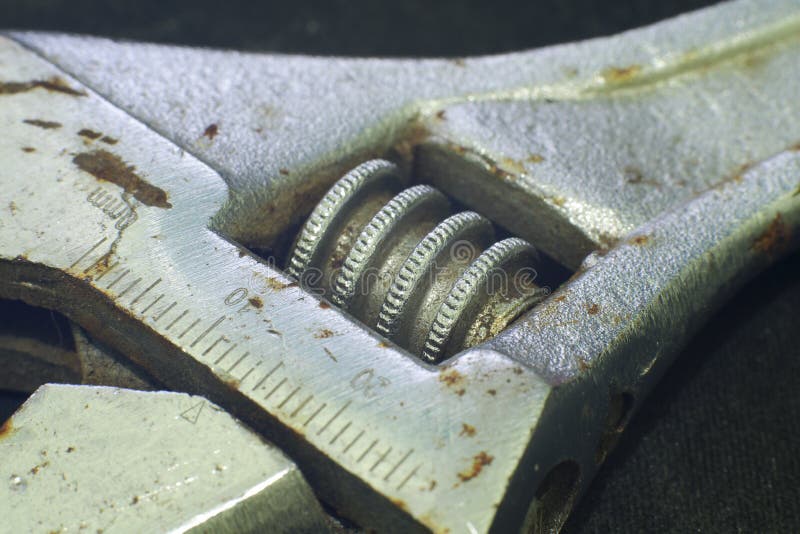 Macro of Rusty Adjustable Wrench Stock Image - Image of swedish ...