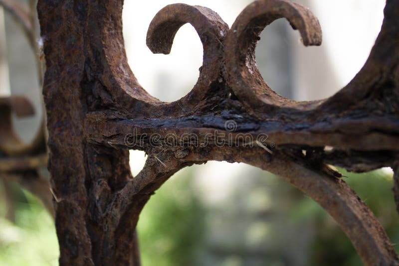 Macro of Rusty Iron Railing Stock Image - Image of rusted, balustrade ...