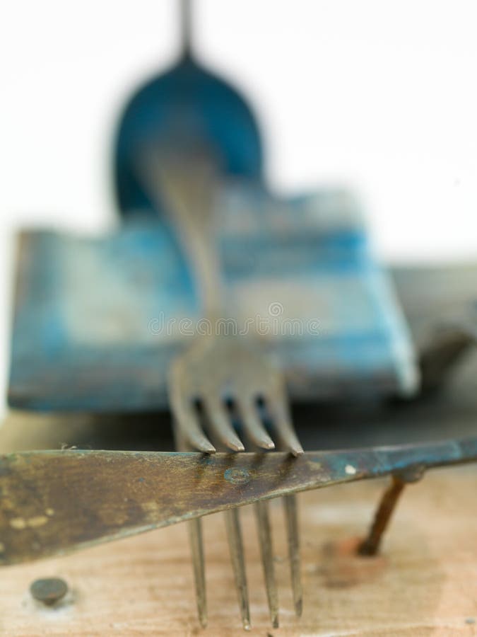 Macro of rusty old fork stock image. Image of creative - 33933135