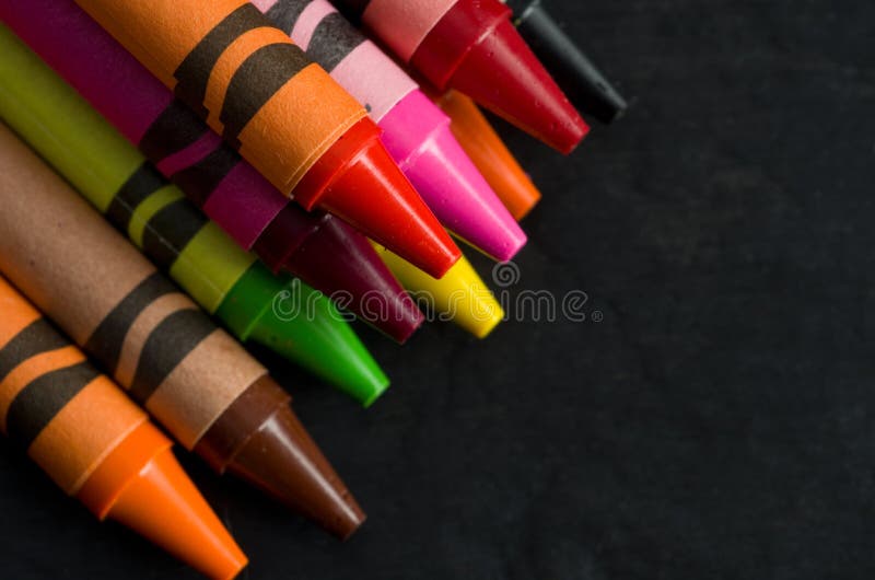 Macro with Selective Focus of Coloring Crayons Stock Image - Image of ...