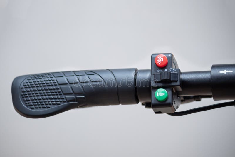 Selective Focus Photo of a Electric Scooter Handle with White ...