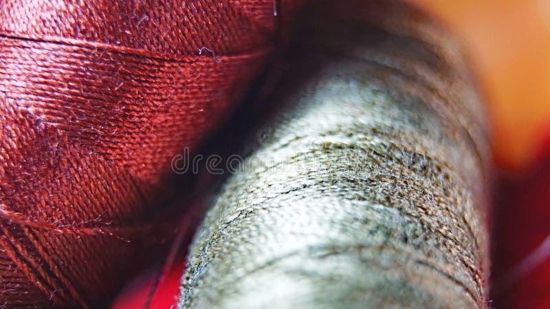 Macro of Sewing Thread Bobbins Stock Photo - Image of dressmaker ...