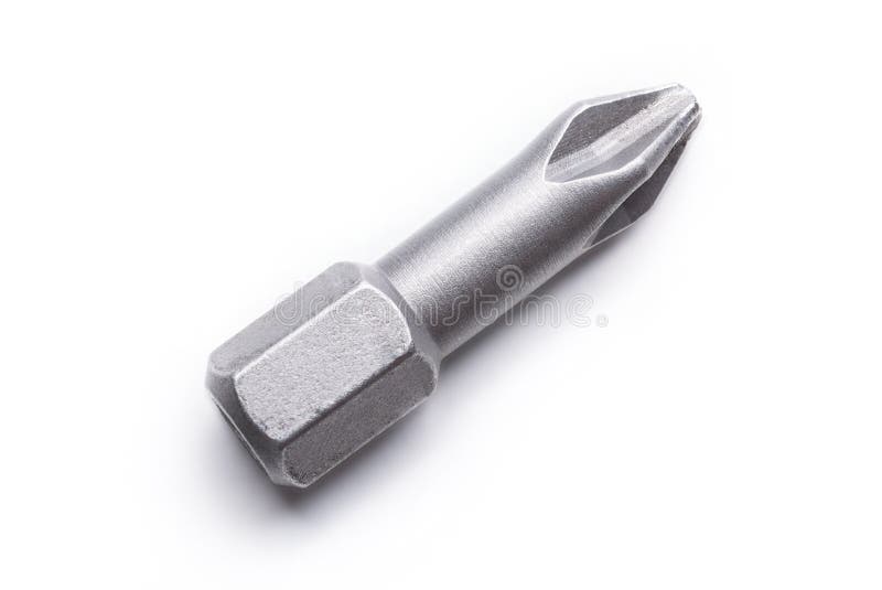 Macro Shiny Phillips Cross Bit Isolated White Background Stock Photos ...