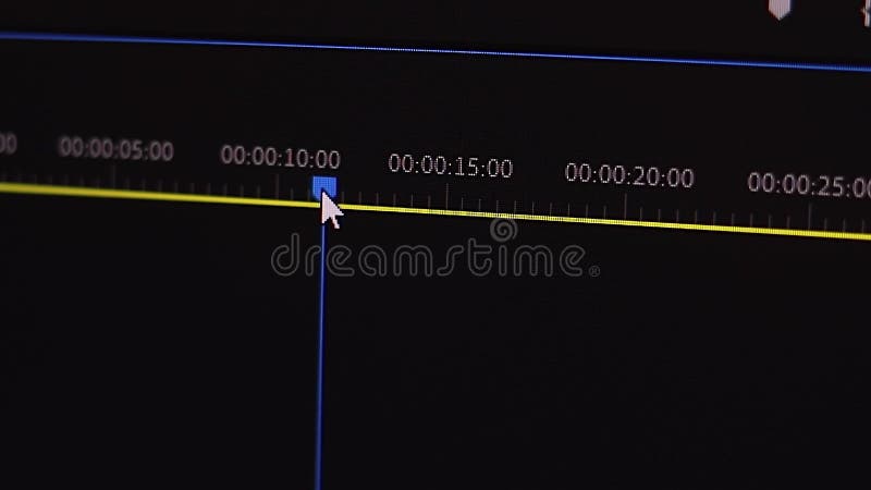 Macro Shoot the Arrow on the Timeline Moves the Cursor. Stock Video ...