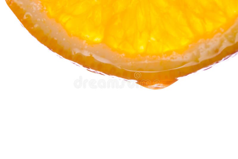 Macro Shoot of Orange Slice Stock Image - Image of healthy, closeup ...
