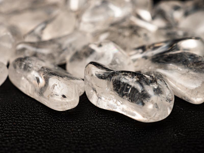 Macro Shoot of Tumbled Quartz Crystal Stock Photo - Image of gemstone ...