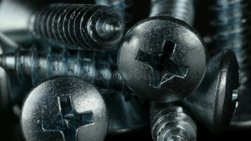 Macro Shooting with Rotation of Carpentry Screws with Cross Head.Work ...