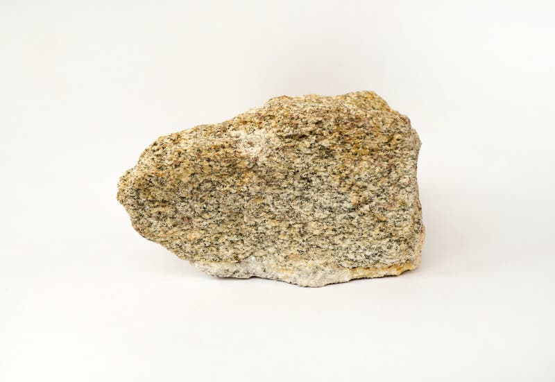 Macro Shooting Specimen Biotite Granite Gneiss Rock Isolated on White ...