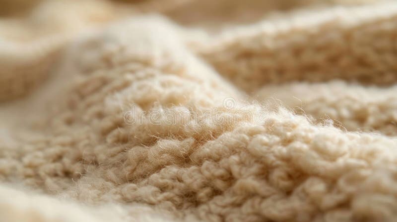 A Macro Shot of Alpaca Wool Revealing a Plush Springy Texture that ...