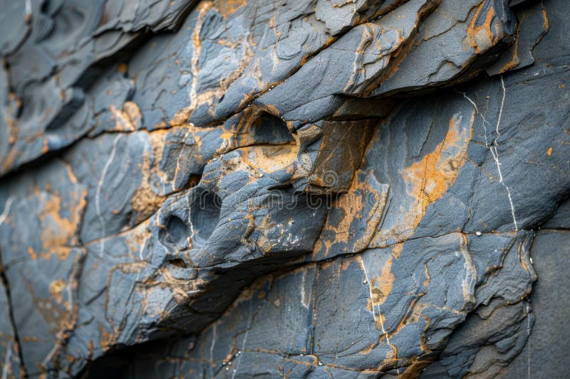 Macro Shot of an Ancient Stone Surface with Intricate Weathering ...