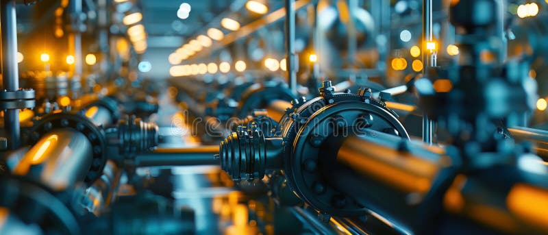 A Macro Shot of an Automated Refinery Control System Illustrating the ...