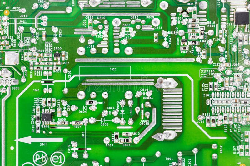 Macro Shot of the Back Side of a Circuit Board Stock Image - Image of ...
