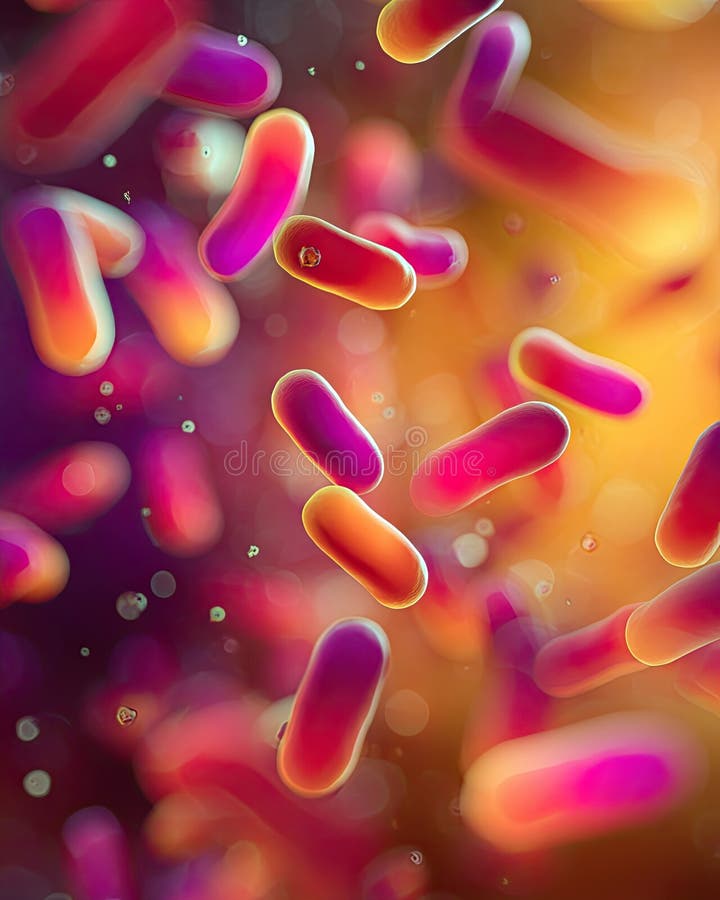 Macro Shot of Bacteria Under Microscope, Bright Background, Scientific ...