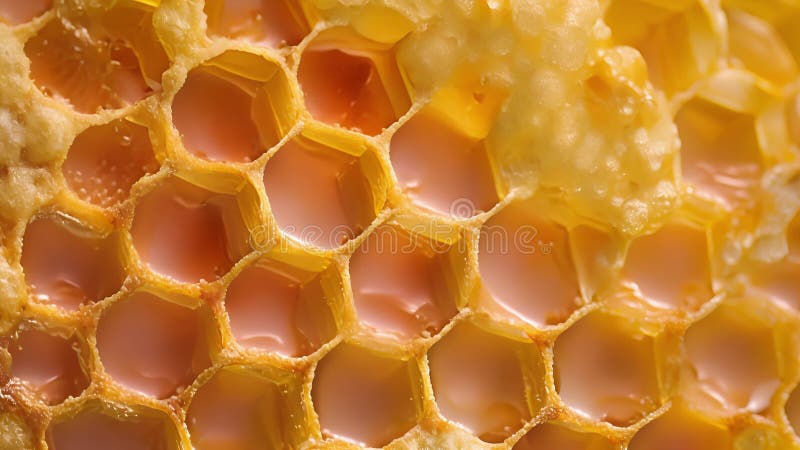 A Macro Shot of a Beehive Showcasing the Intricate Network of Honeycomb ...