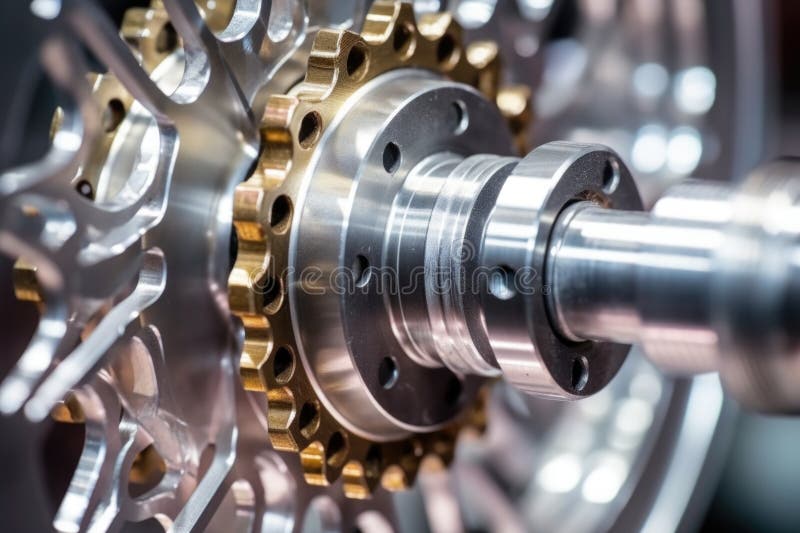 Macro Shot of a Bicycle Wheel Hub in Manufacturing Stock Image - Image ...