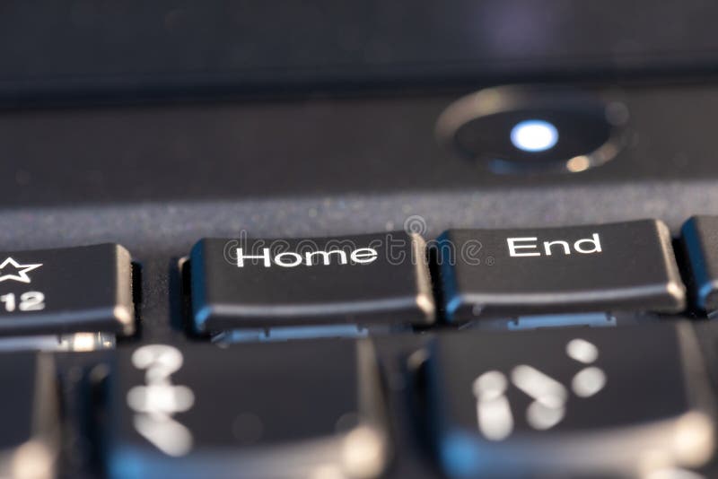 Macro Shot of Black Keyboard Focus on Home and End Keys Stock Photo ...