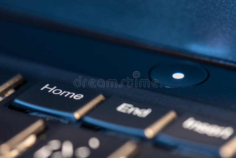 Macro Shot of Black Keyboard Focus on Home Key Stock Image - Image of ...