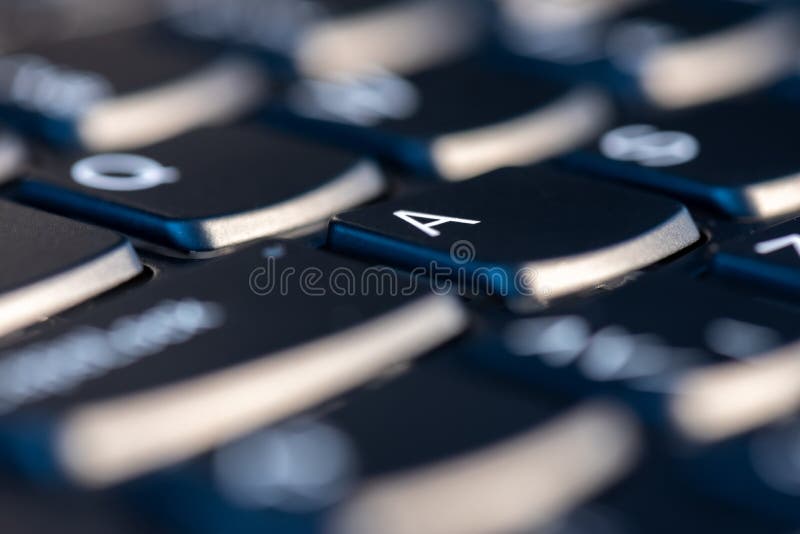 Macro Shot of Black Keyboard Focus on a Key Stock Photo - Image of ...