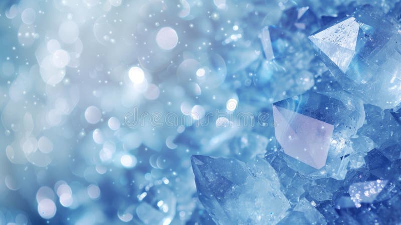 Macro Shot of Blue Crystals with Sharp Edges and Geometric Shapes Stock ...