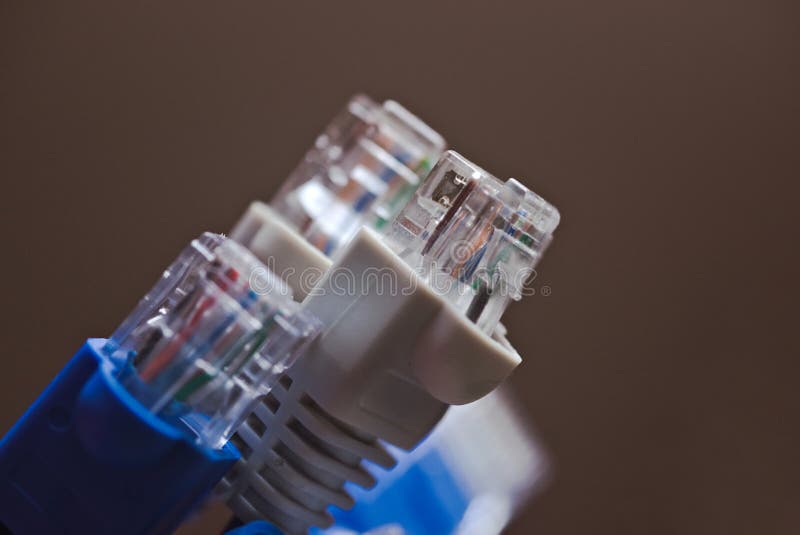 Macro Shot of a Blue RJ45 Ethernet Cable. Internet Cable, Patchcord ...