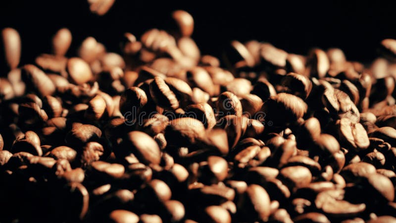 Macro Shot of Bouncing Coffee Beans Stock Image - Image of play, energy ...