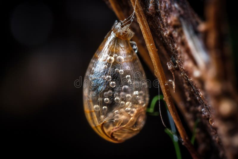 Macro Shot of Butterfly Cocoon about To Hatch. Stock Photo - Image of ...