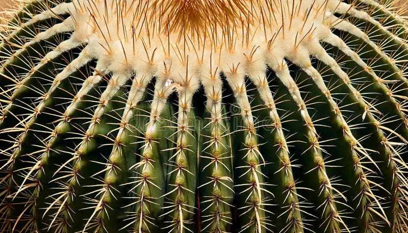 Macro Shot of Cactus Spines with Unique Patterns Stock Illustration ...