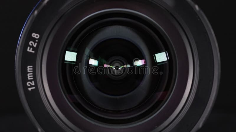 Camera Lens with Reflection Stock Video - Video of focus, macro: 106189699