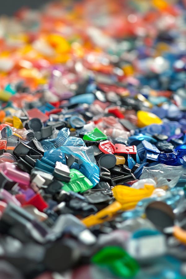 Sorting Various Plastics in Macro View Stock Illustration ...